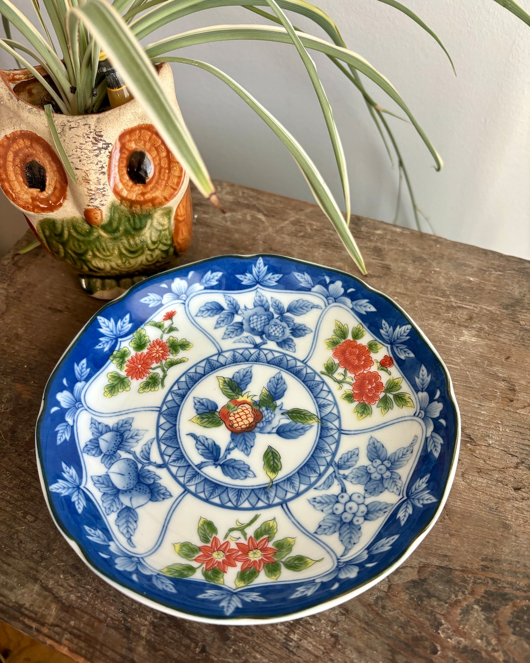 Beautiful Vintage Asian Design Plate - Etsy