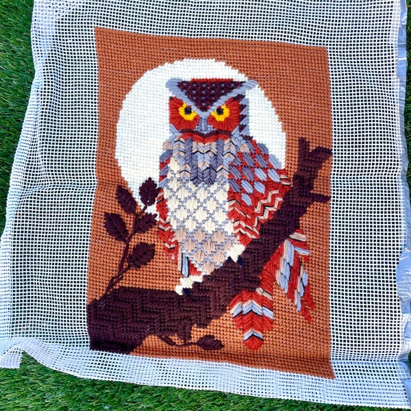 Owl Needlepoint - Etsy