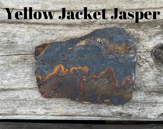 Yellow Jacket Jasper, Jasper Slab, Lapidary Slab - Etsy