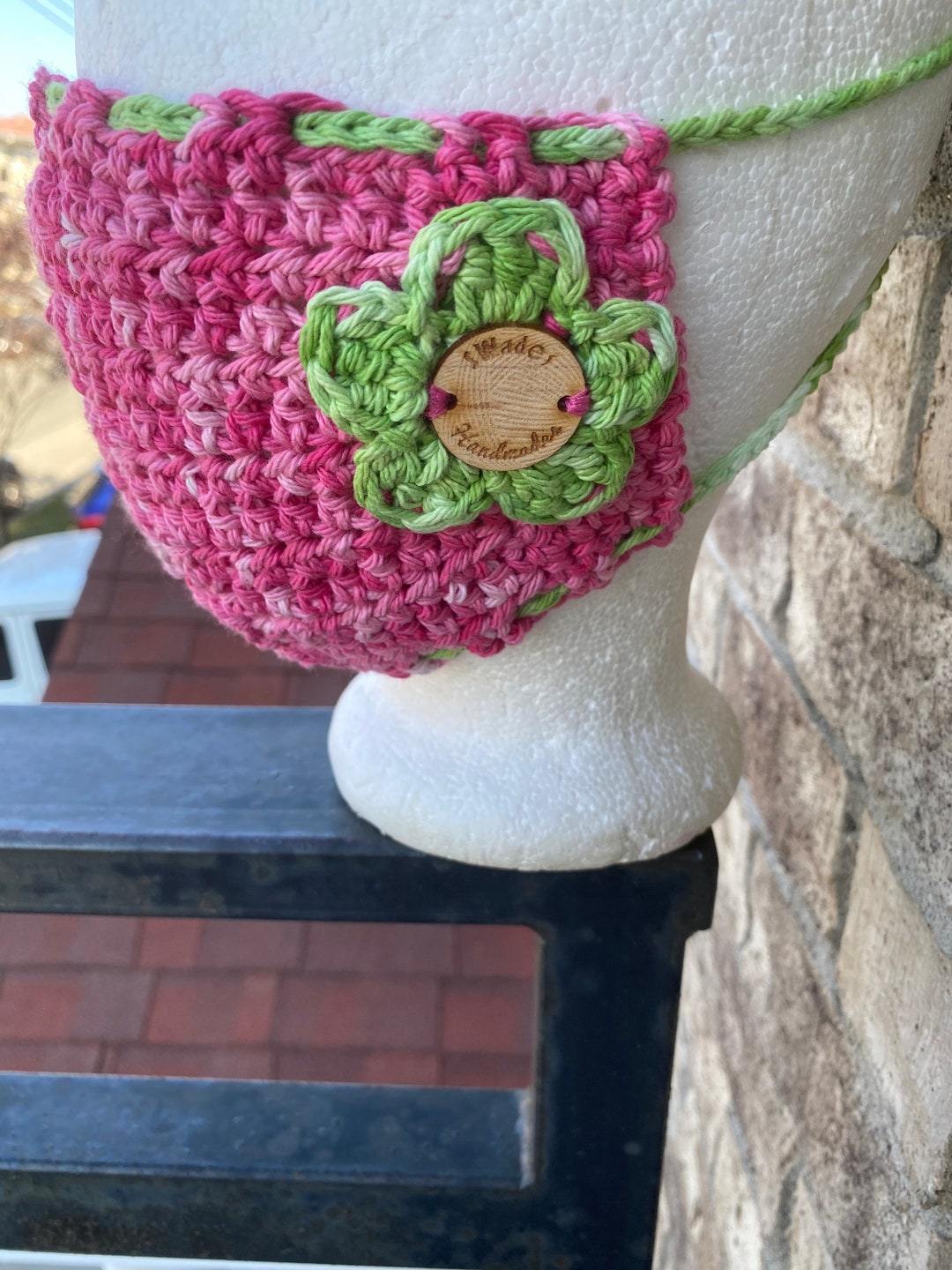 Unisex Cotton Crocheted Face Mask Face Shield Face Covering Reusable ...