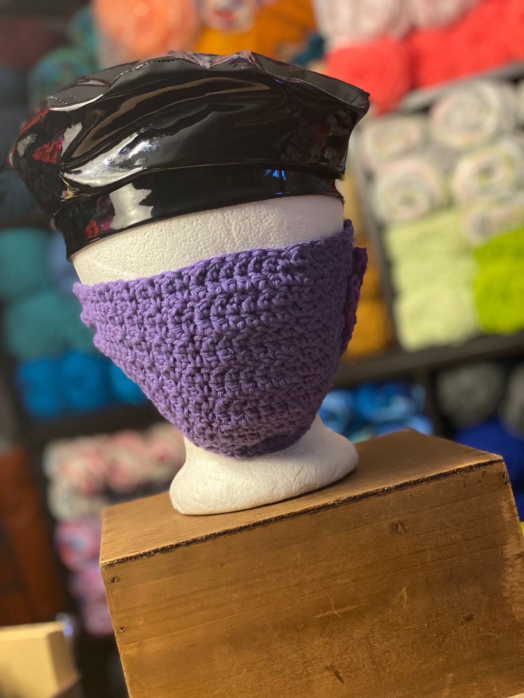 Crocheted Cotton Face Mask Cover Covering PPE - Etsy