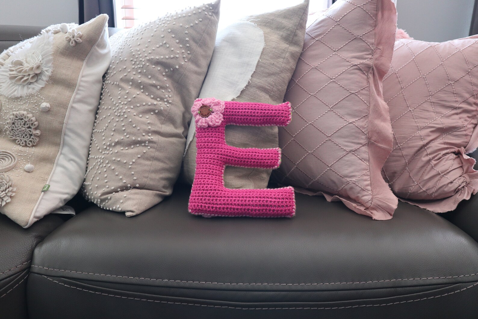Crocheted Letter E Alphabet Letter Unisex - Etsy