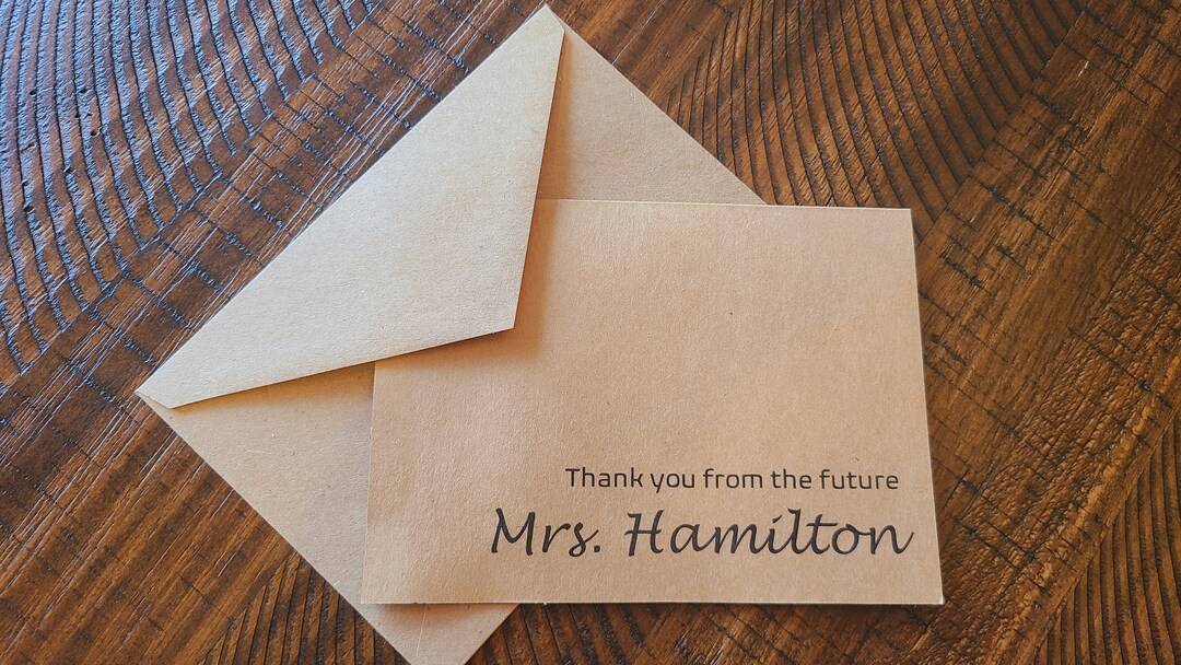Custom Thank You Cards - Thank You From the Future Mrs. - Custom - Etsy