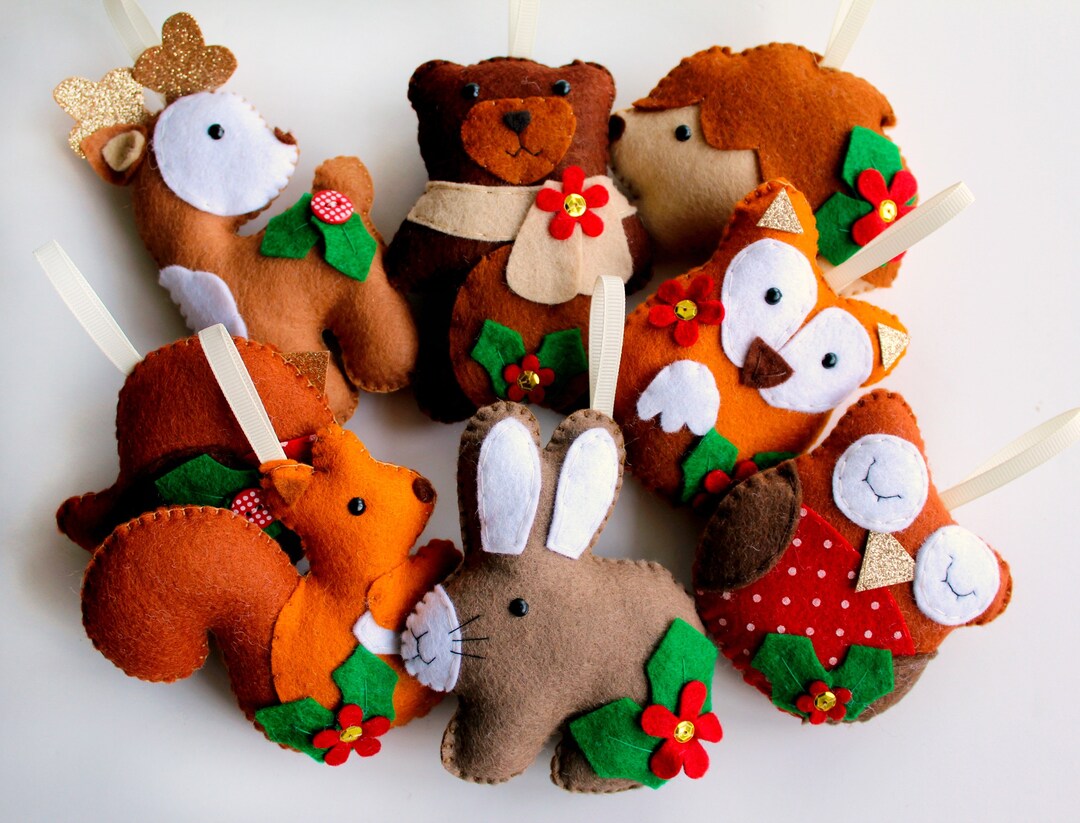 DIY Felt Christmas Garland Kit: Woodland Animal Sewing Pattern - Etsy