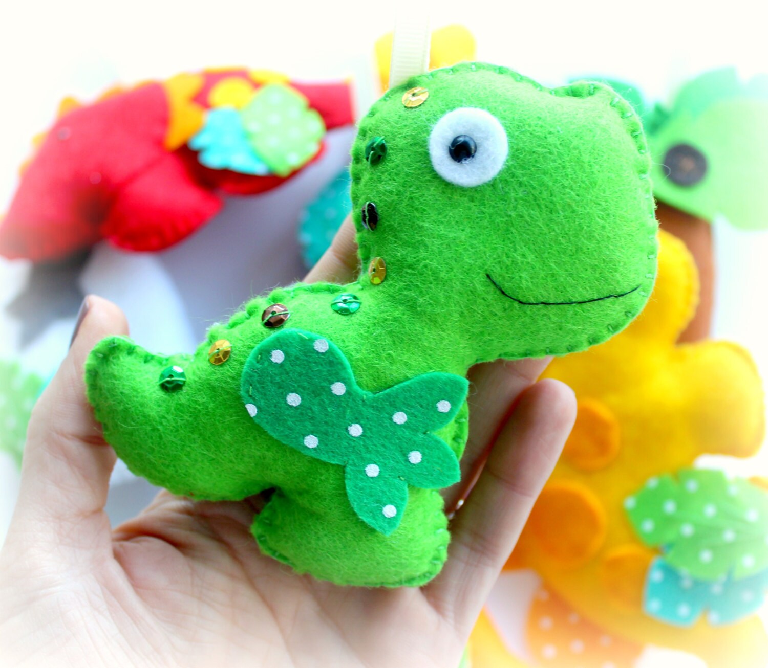 PDF Instructions for Felt Dinosaur Garland. Dinosaur Decor. | Etsy