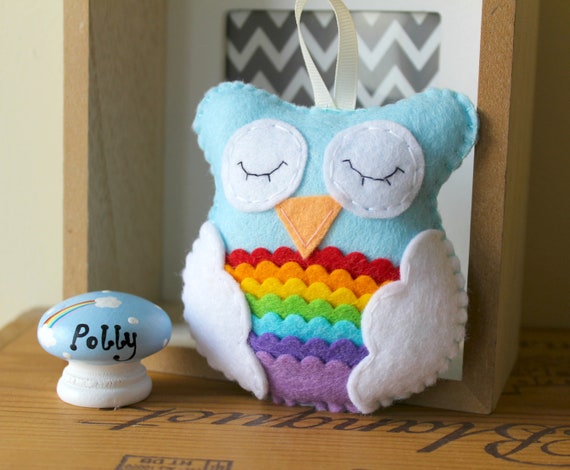 Make Your Own Felt Rainbow Owl Kit. Precut Kit With Materials | Etsy UK