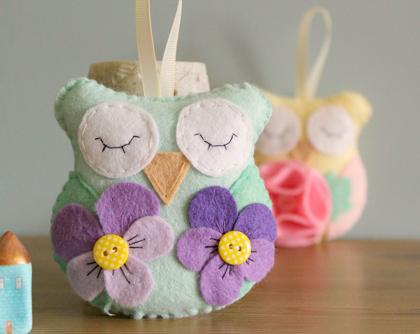 Make Your Own Felt Birth Flower Owl Kit. Precut Kit With | Etsy
