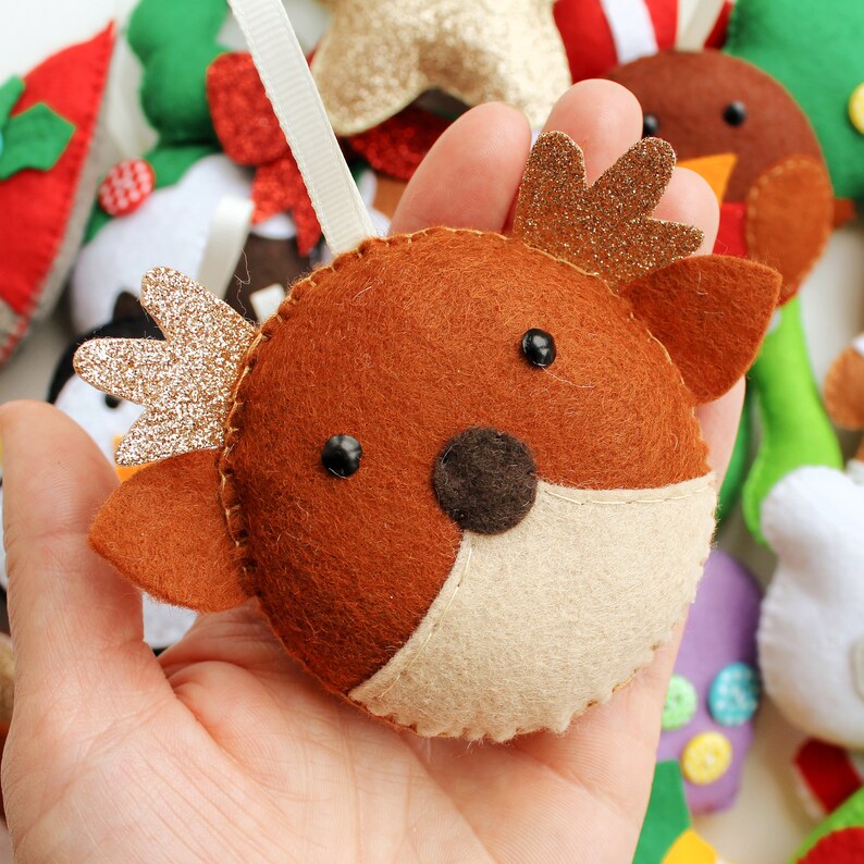 Digital Download Pattern and Instructions for 8 Piece Felt Christmas ...