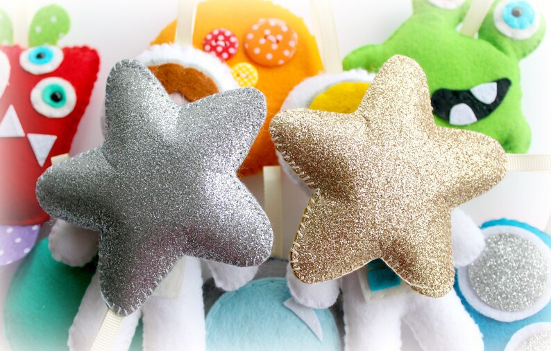 Felt Alien and Astronaut Garland: Handmade Space Decorations - Etsy