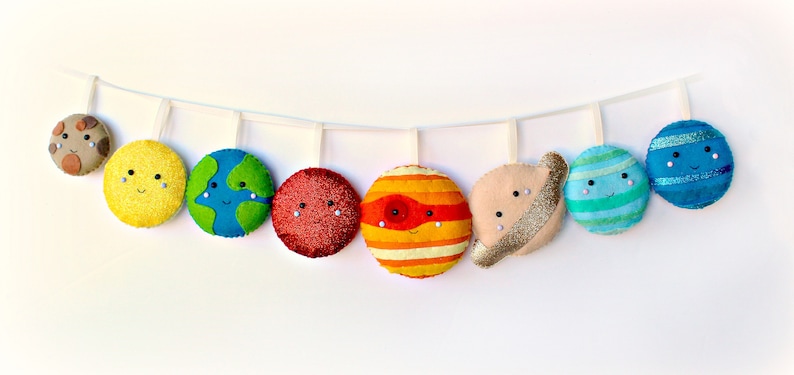 Make Your Own Felt Solar System Garland Kit. Space Garland. - Etsy