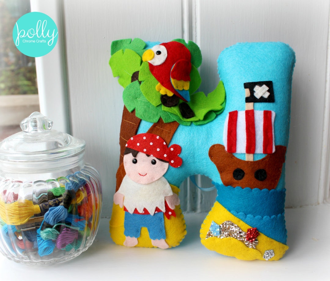 Make Your Own Large Felt Letter Kit, Sewing Kit, Sewing Project ...