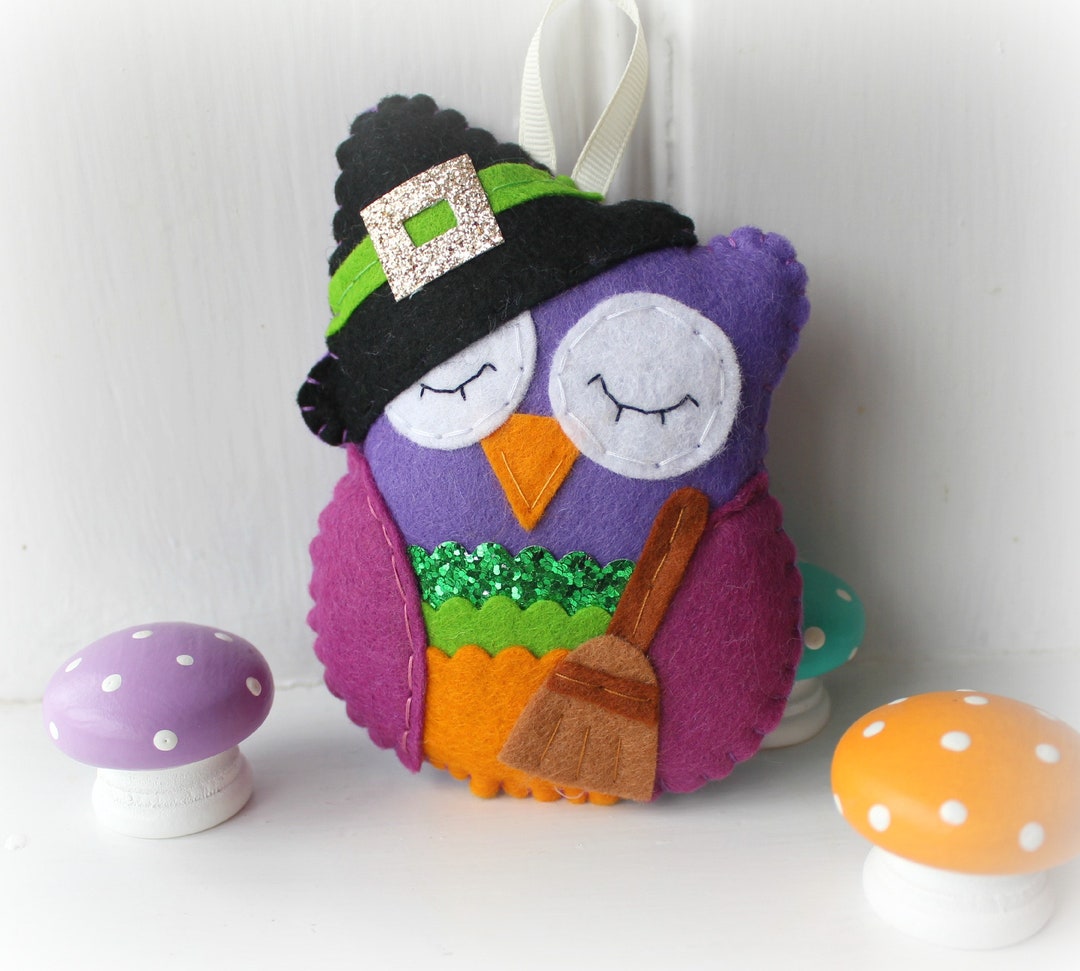 Make Your Own Felt Halloween Owl Kit. Sewing Kit Containing Precut ...