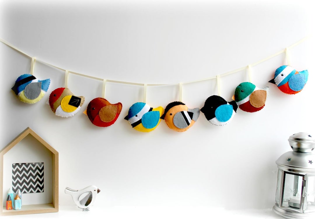 Make Your Own Felt British Birds Garland Kit. Craft Kit With Materials ...