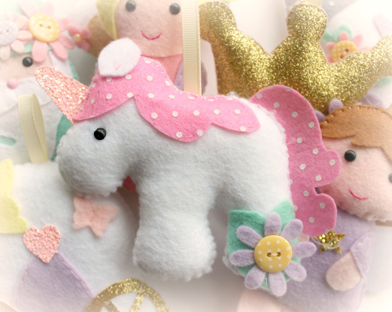 PDF Instructions for Felt Princess Garland. Instructions for 8 - Etsy