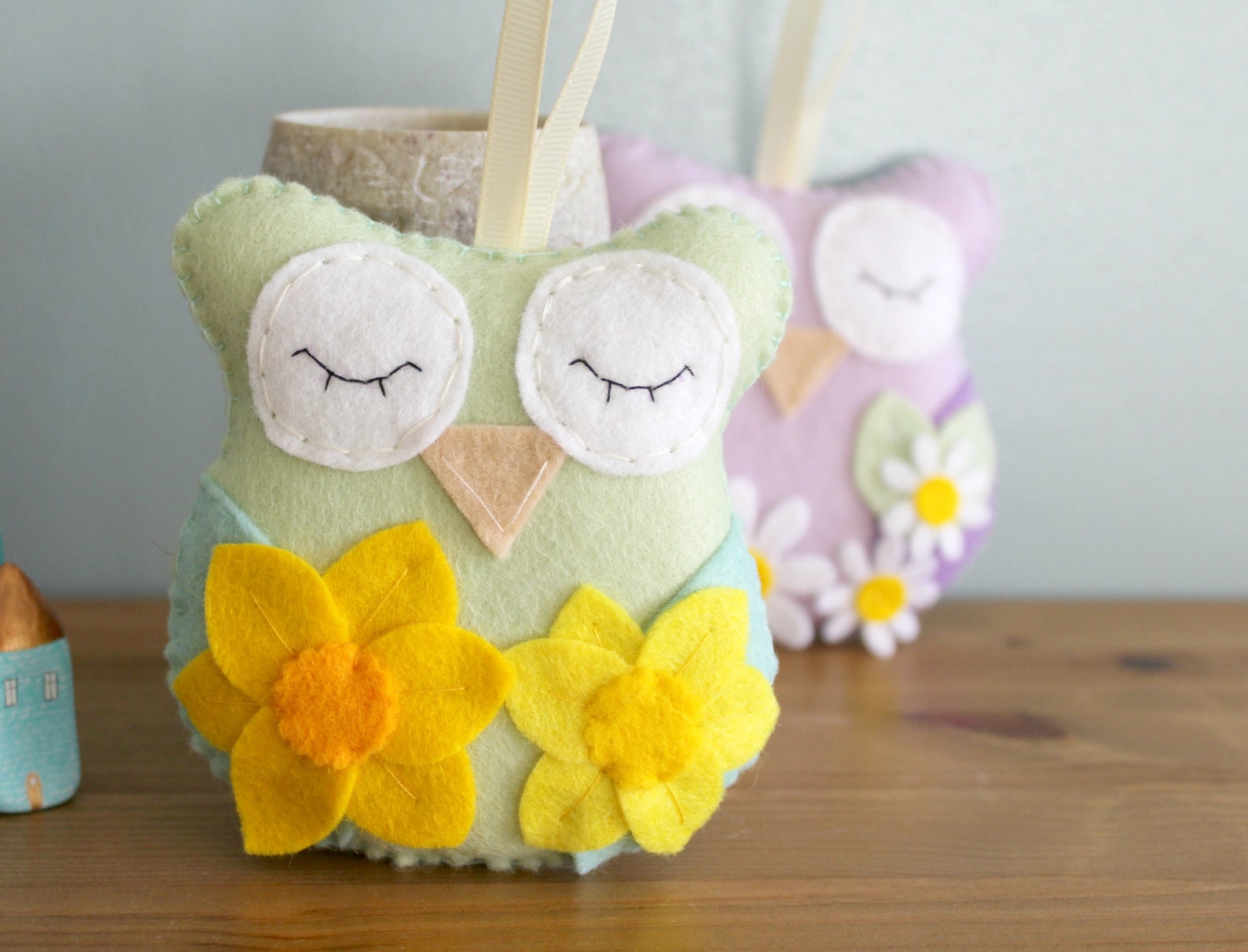 Make Your Own Felt Birth Flower Owl Kit. Precut Kit With | Etsy