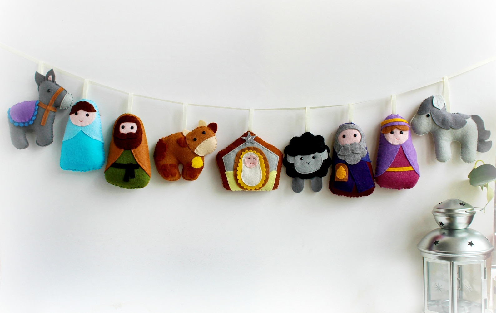 Make Your Own Felt Nativity Advent Garland Kit Sewing Kit to | Etsy