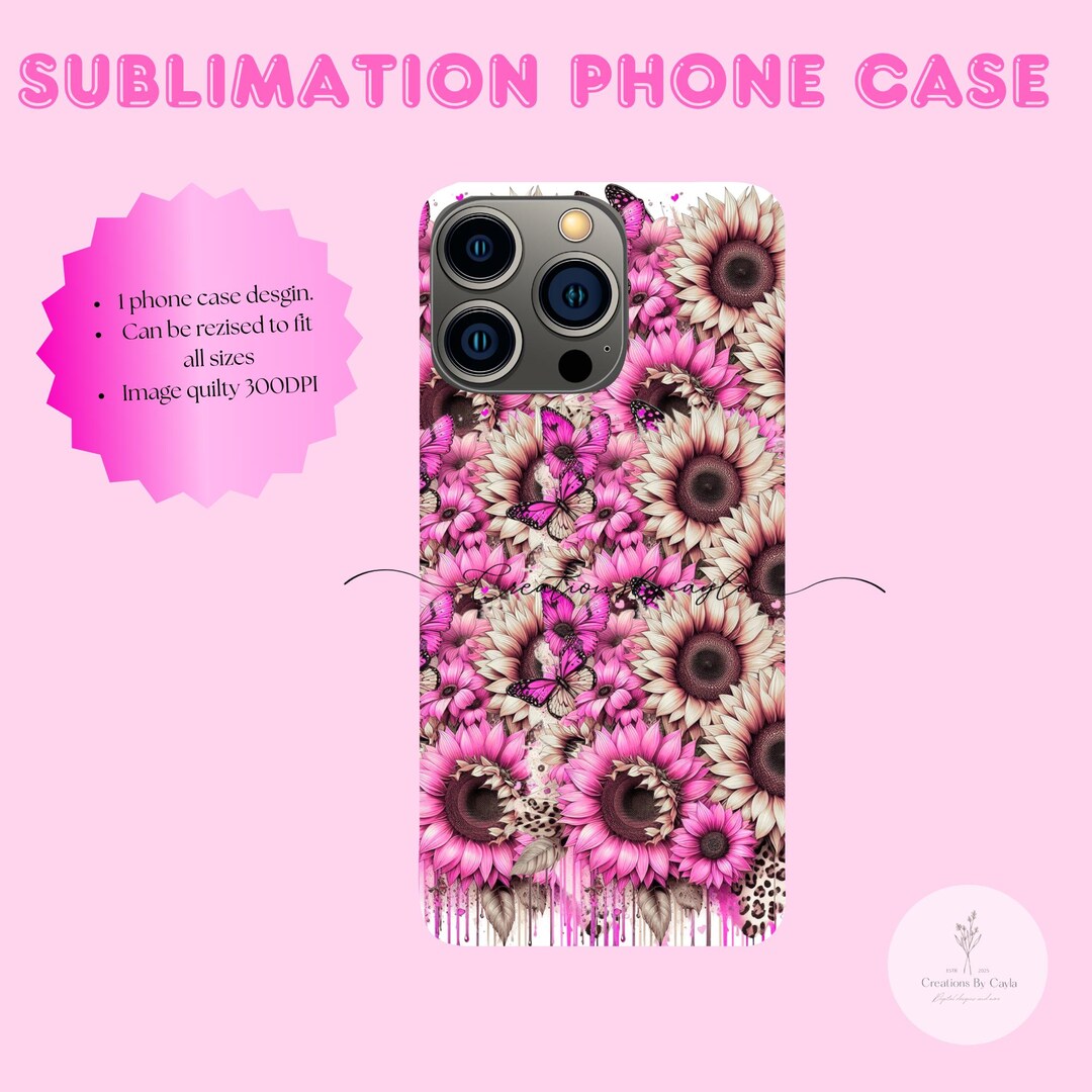 Pink Flowers and Butterflies Phone Case - Etsy