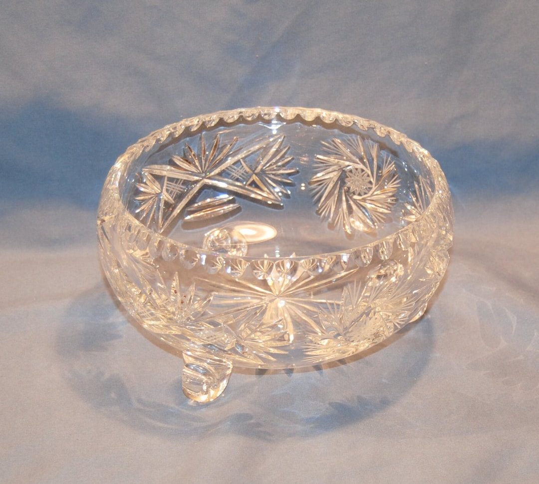 Beautiful Vintage, Pinwheel Crystal, Serving Bowl - Etsy