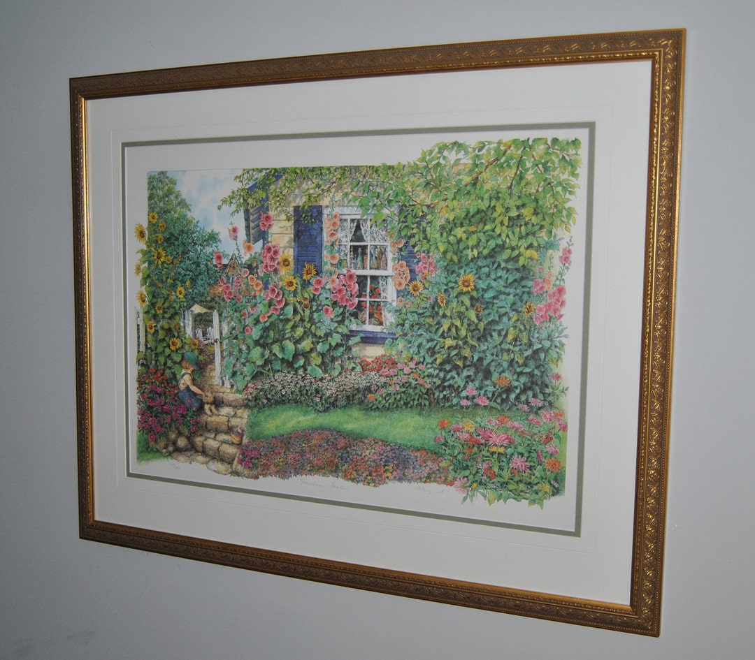 Beautiful Limited Edition Hand Signed Alex Krajewski "grandma's Garden ...