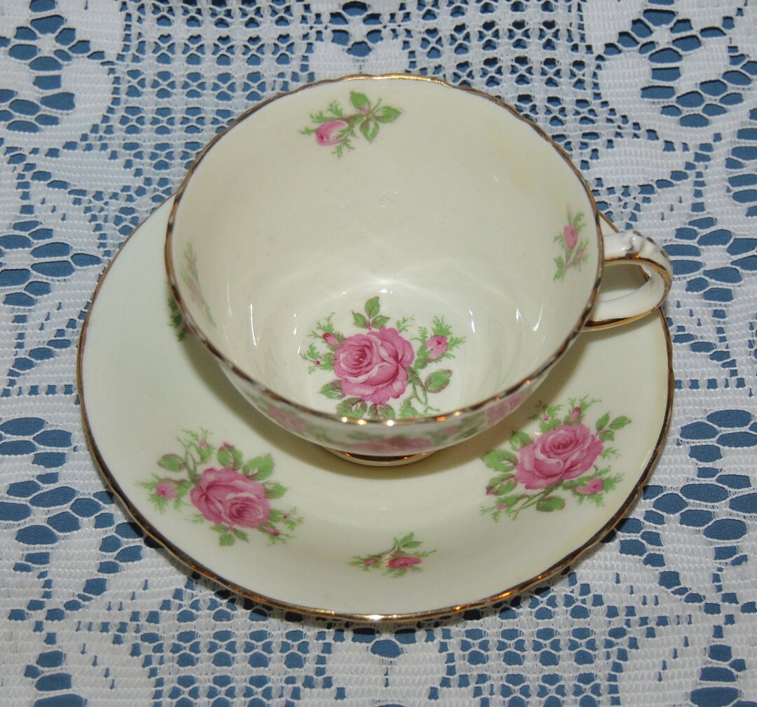 Beautiful Vintage, Sutherland China, With Pink Roses, Fine Bone China ...