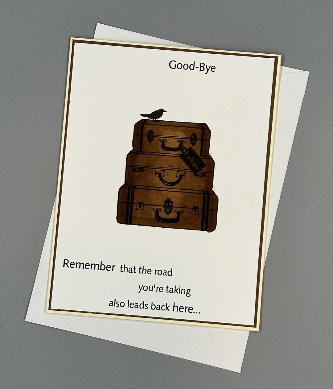 Handmade Cards, Goodbye and Good Luck With Sentiment, for the Family ...