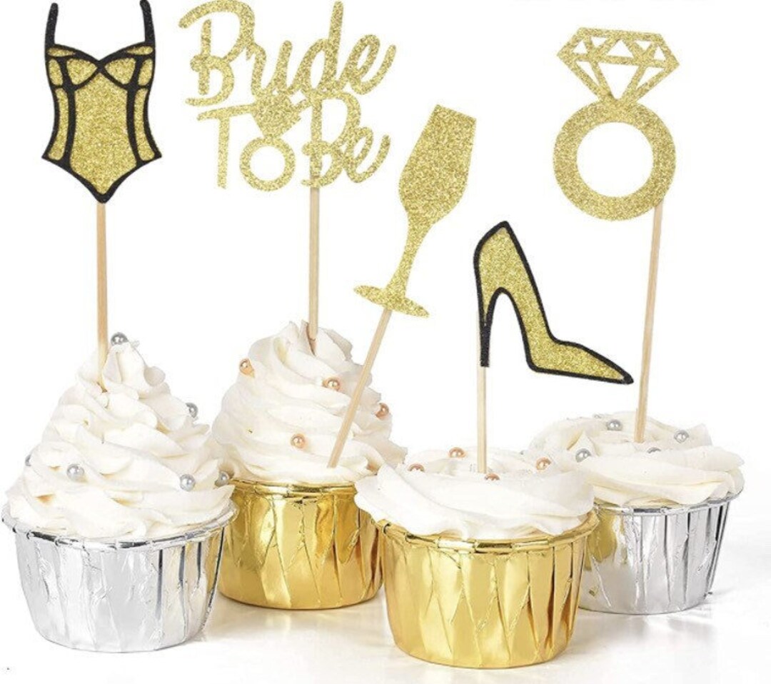 Hen Do / Bachelorette / Bride to Be Party Cake Toppers- 10 Pieces - Etsy