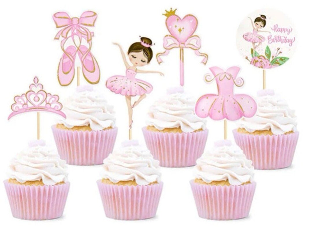 7 Piece Ballet Dancer Birthday Cake Toppers - Etsy