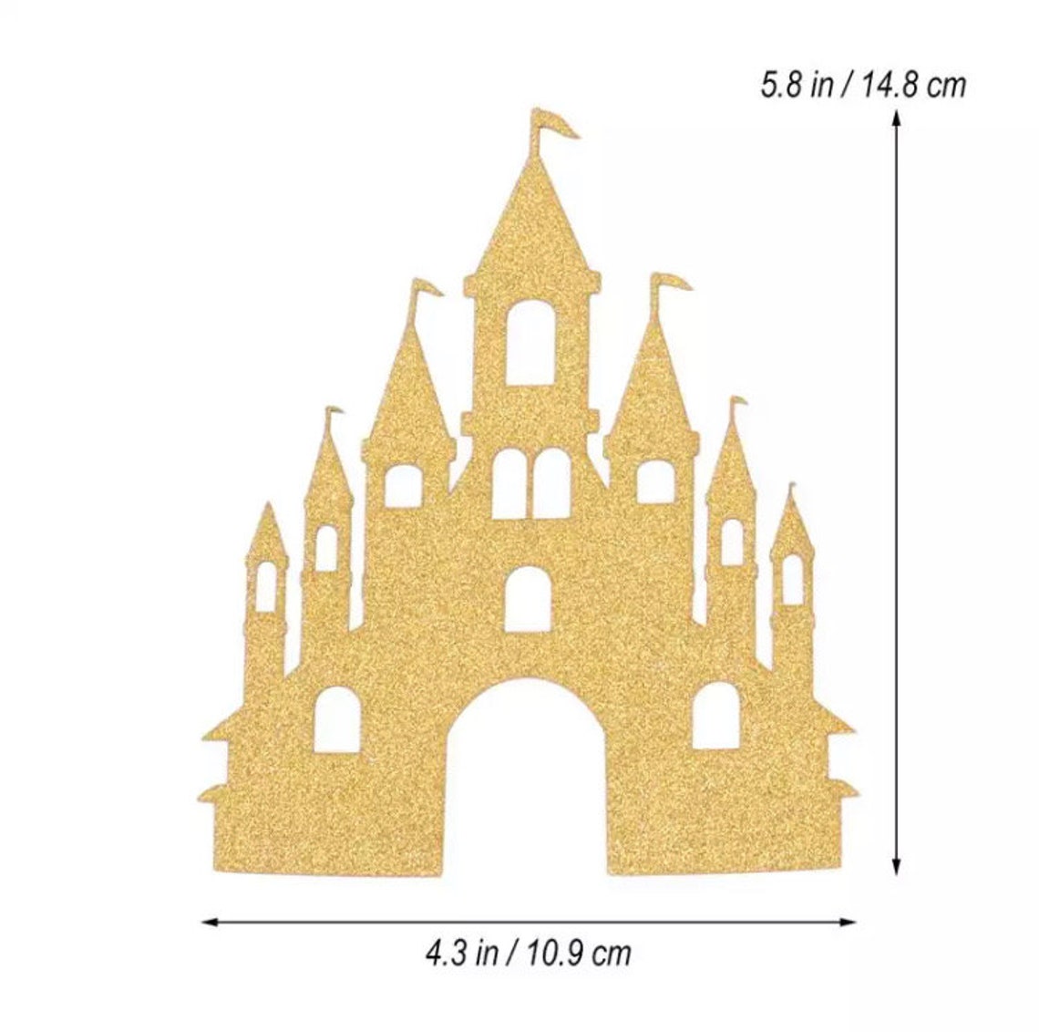 Cinderella Like Character and Gold Castle Cake Toppers With H.B Option ...