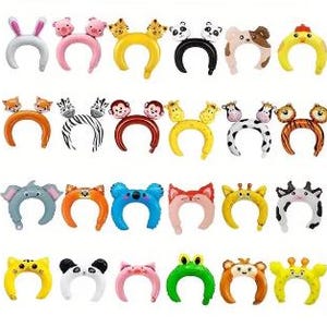 Children's Inflatable Animal Balloon Headbands- Jungle , Safari . Party ...