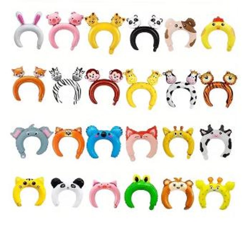 Children's Inflatable Animal Balloon Headbands- Jungle , Safari . Party ...
