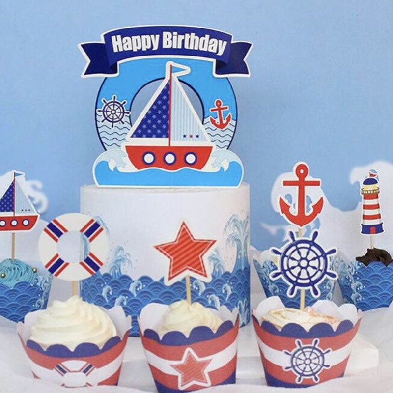 Boat Cake Topper - Etsy UK