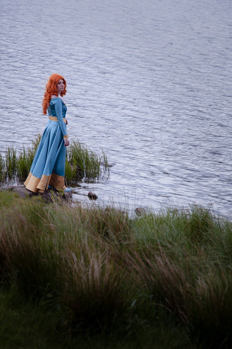 Merida Brave Disney Pixar Blue Princess Dress - Etsy UK