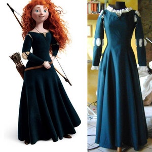 Merida Brave Disney Pixar Princess Dress - Etsy