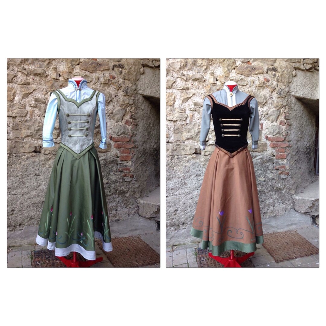Anna Frozen Dress Costume Disney - Etsy