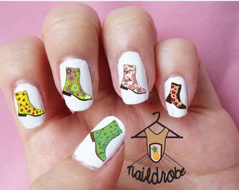30 Shoe Nail Decals Boots Pumps Combat Boots Flats | Etsy