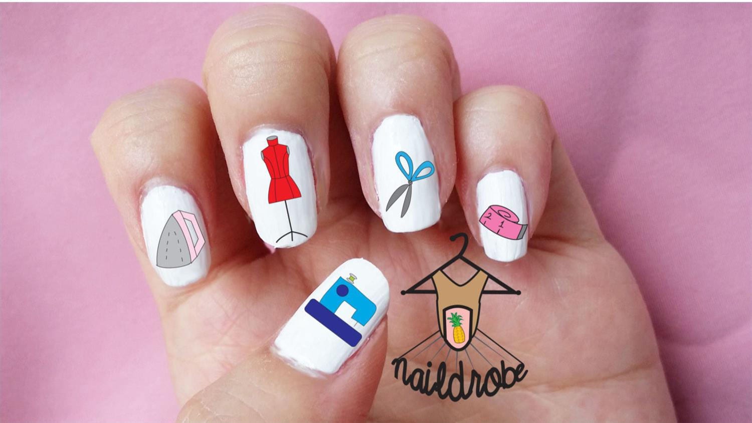 30 Sewing Fashion Design Craft Nail Decals (waterslide Nail Decal) - Etsy