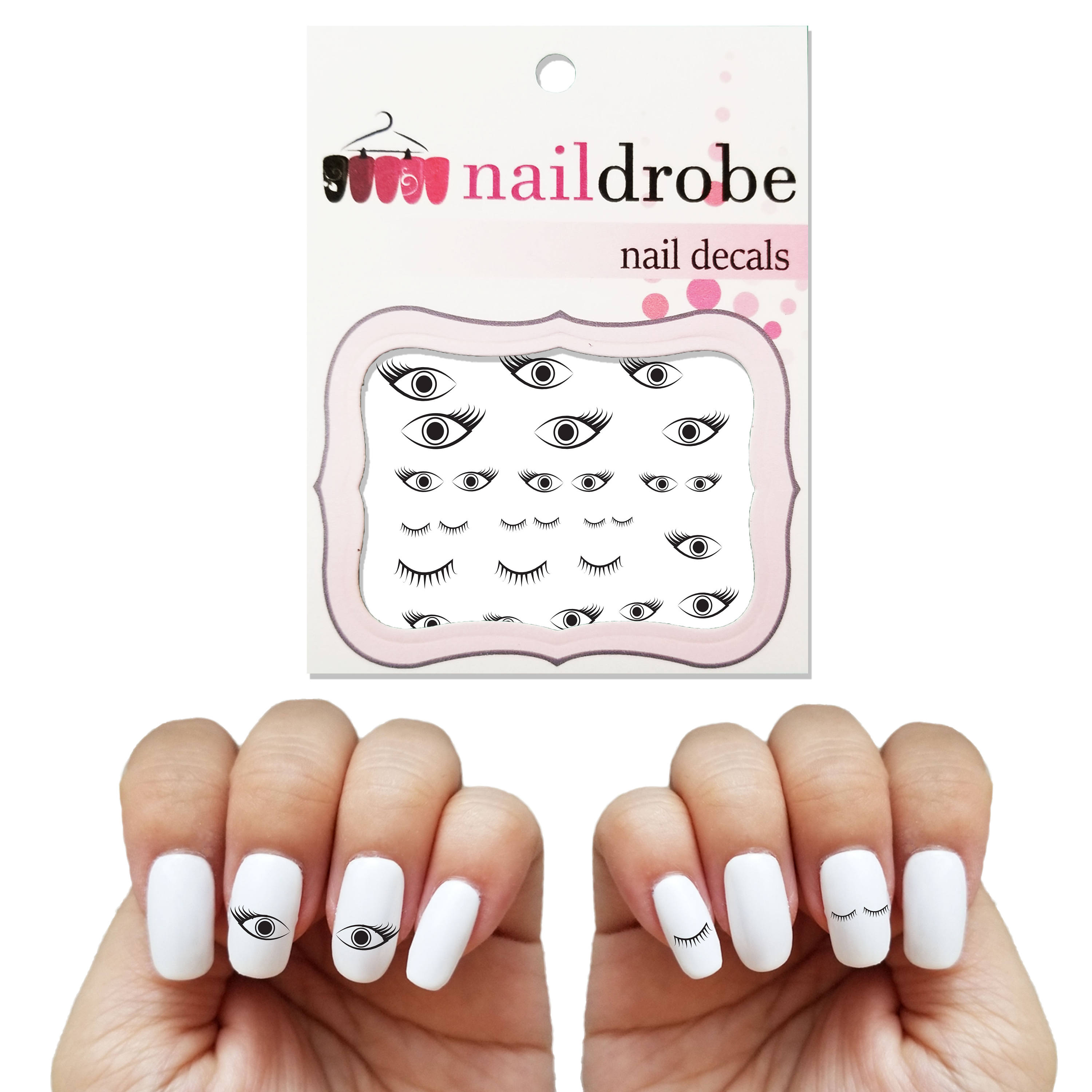 30 Eyelash Eye Nail Decals (waterslide Nail Decal) - Etsy