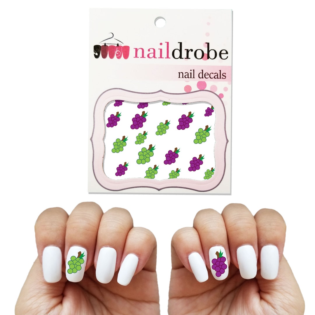 30 Grape Nail Decals - Etsy