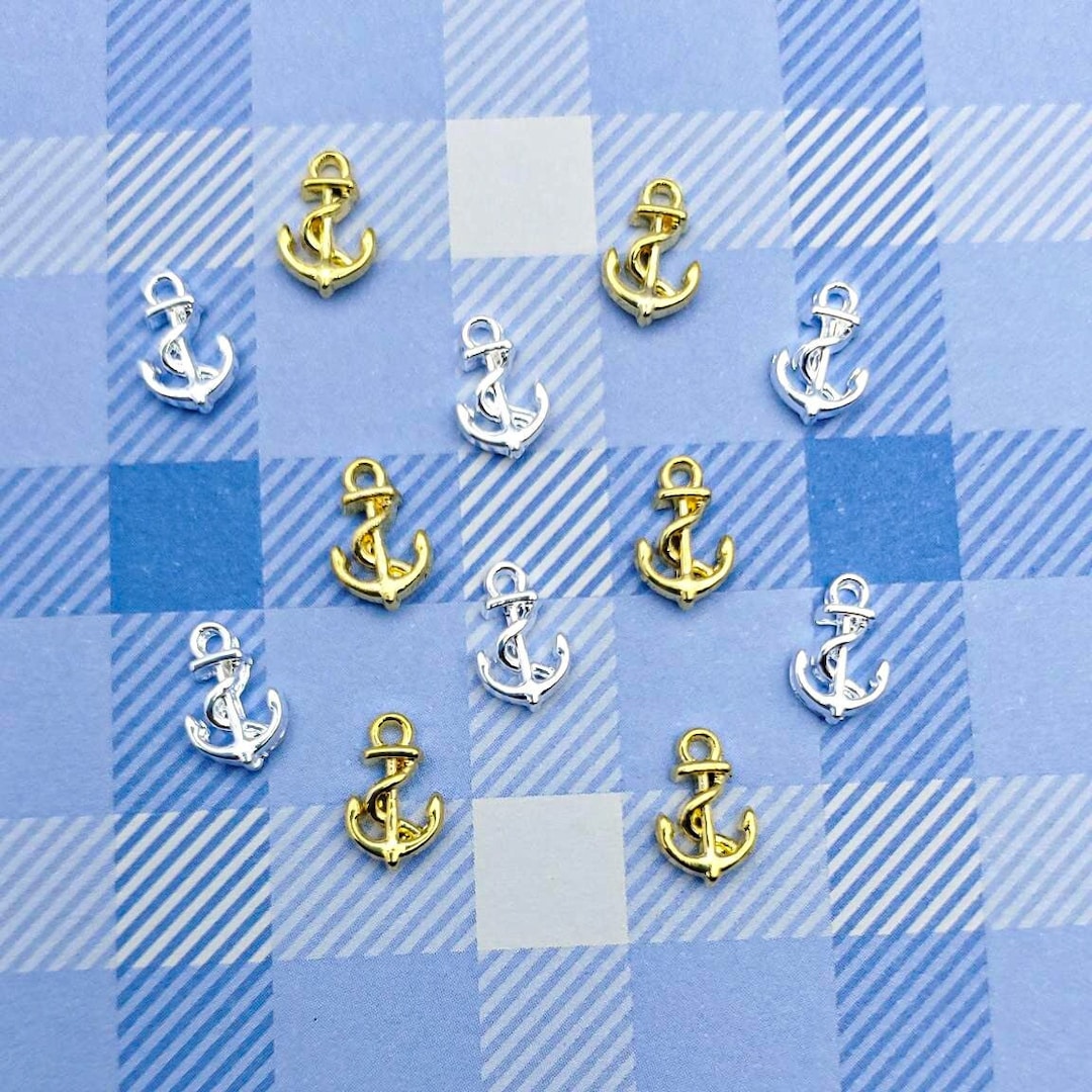 Nautical Anchor Navy Miniature Nail Art Charms - Etsy