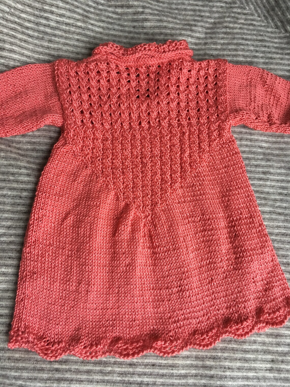 Hand Knitted Little Girl Dress - Etsy