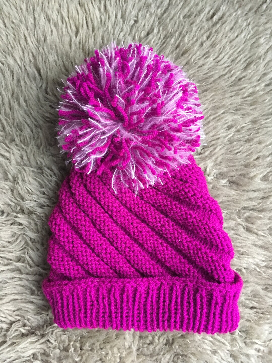 Hand Knitted Winter Girl Beanie / Cap / Hat - Etsy