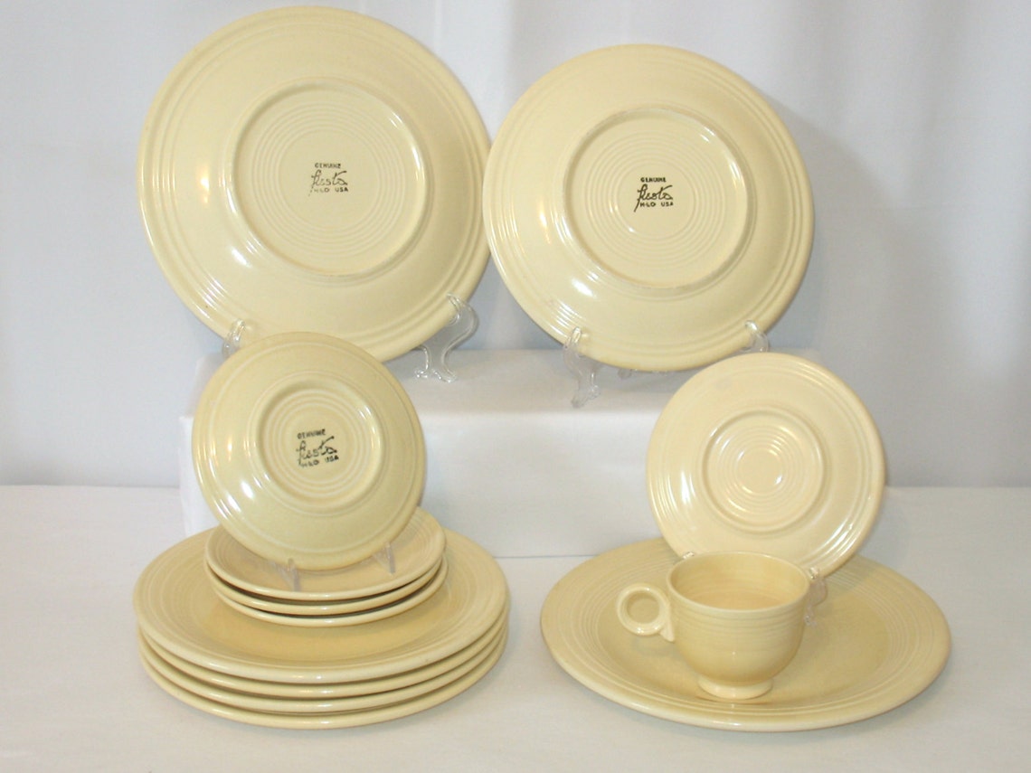 Vintage Original Fiesta Fiestaware Ivory 12 Pieces | Etsy
