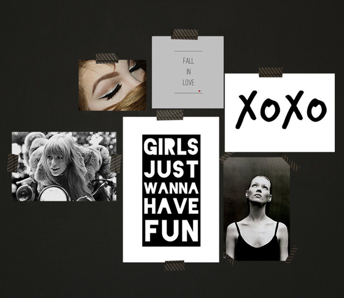 Girls Just Wanna Have Fun, Typography Print, Modern Prints, Typographic ...