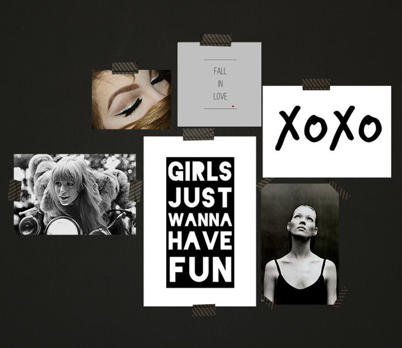 Girls Just Wanna Have Fun, Typography Print, Modern Prints, Typographic ...