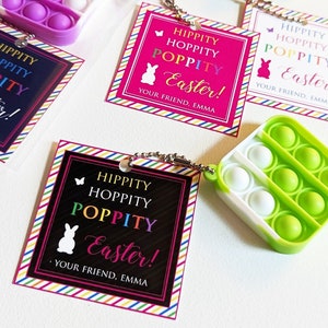 Easter Pop It Keychains Party Favors. Personalized Class Easter Popper ...