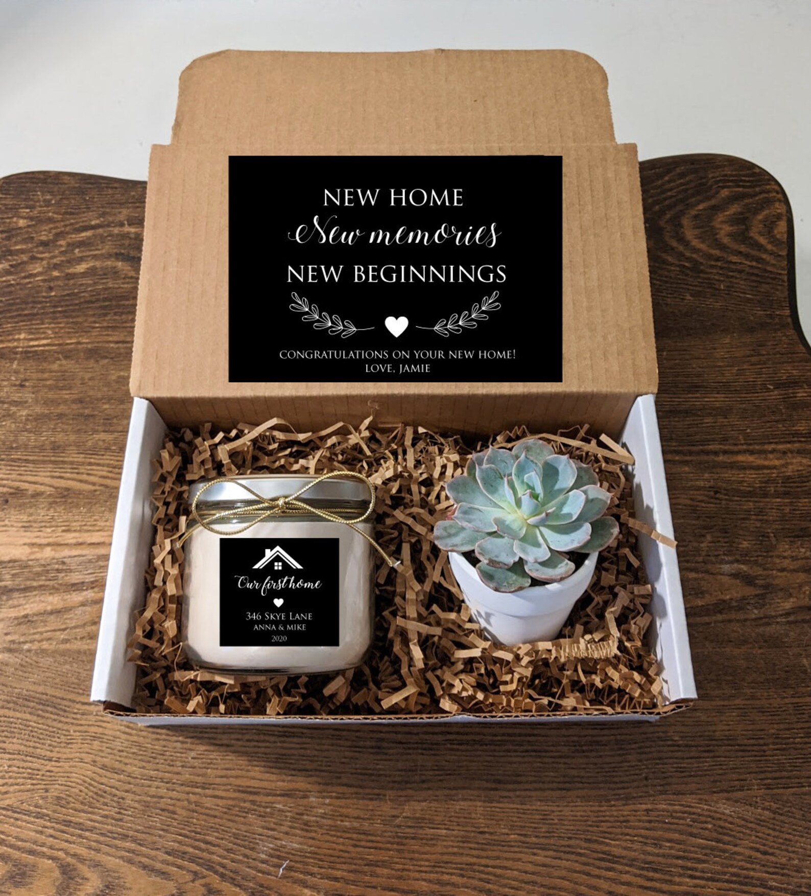 Housewarming Gift Box With Succulent. New Home Gift. | Etsy
