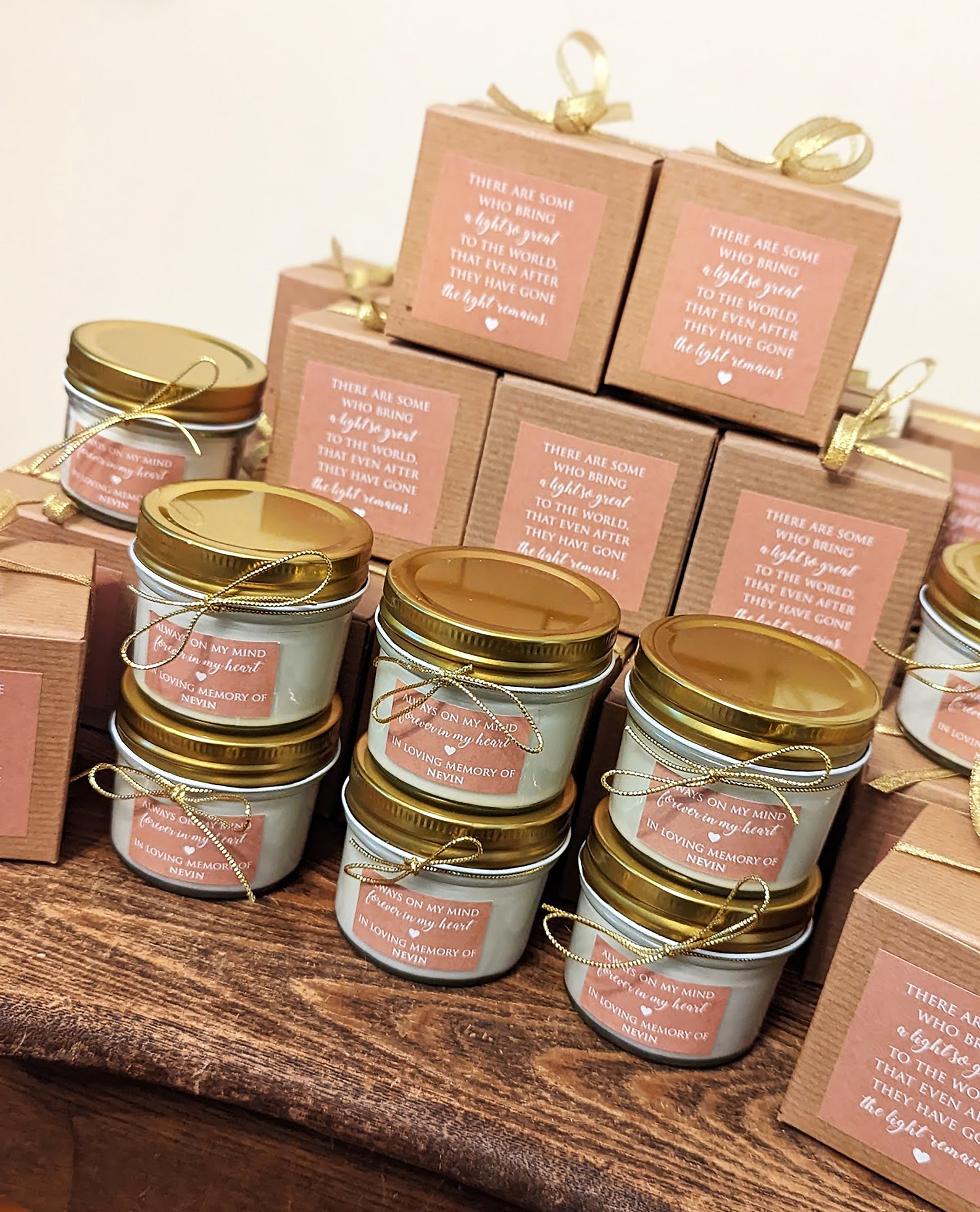 Bulk Memorial Funeral Favors. Personalized Candle and Gift - Etsy