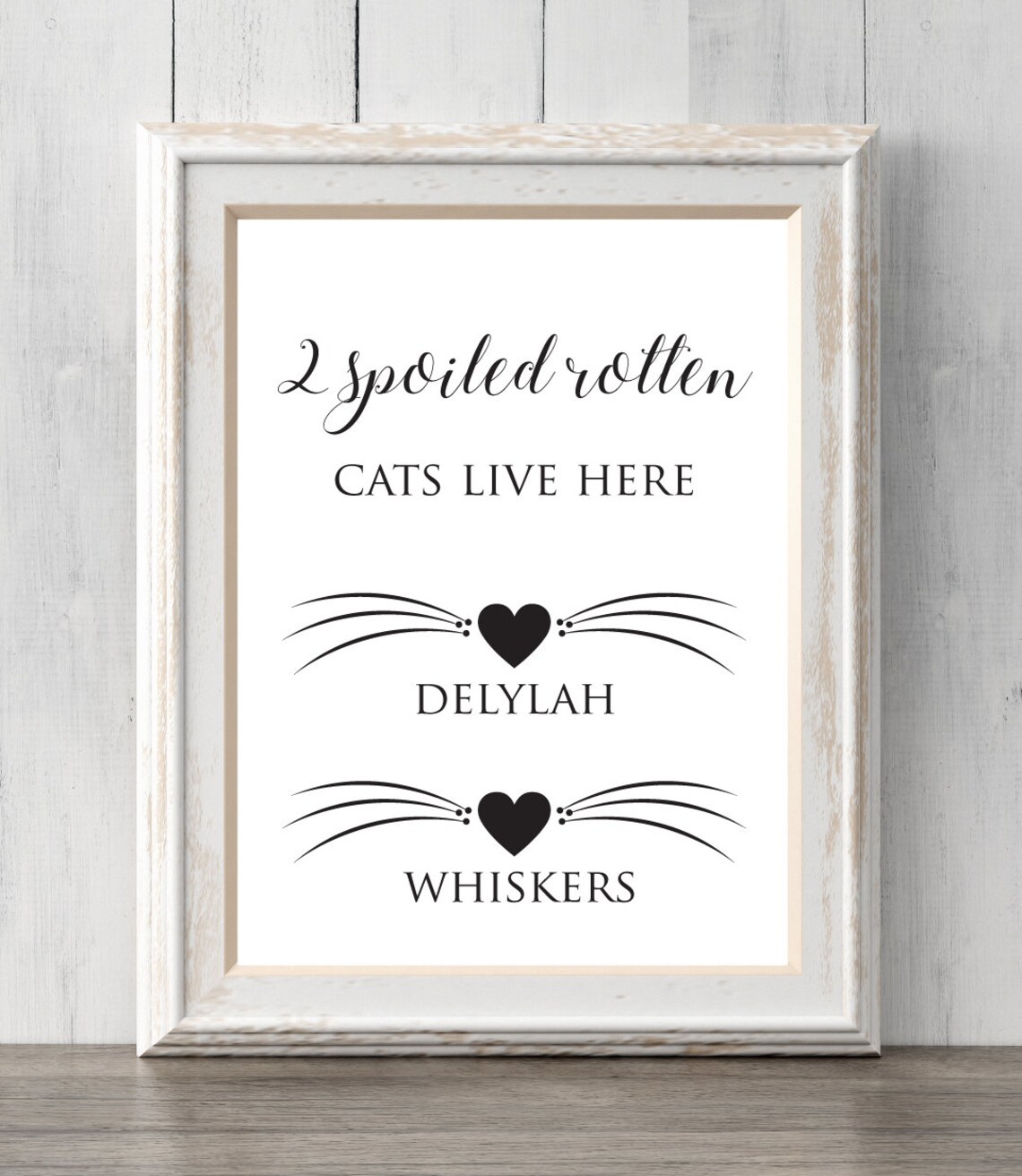 2 spoiled rotten cats lives here Print. Personalized. Can add | Etsy
