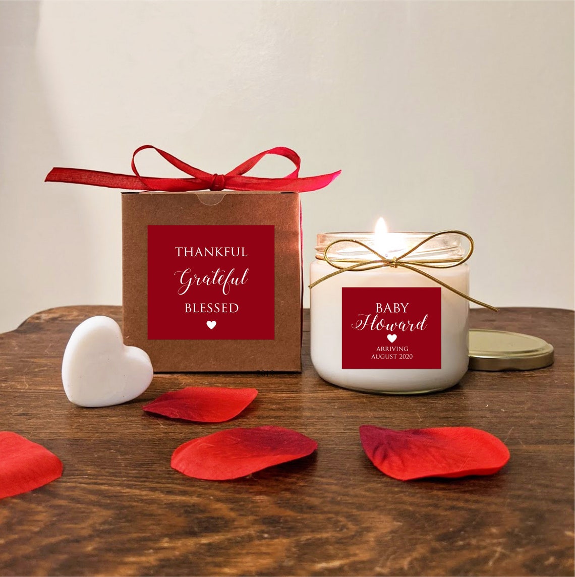 Pregnancy Announcement Custom Candle. You Pick Text and | Etsy