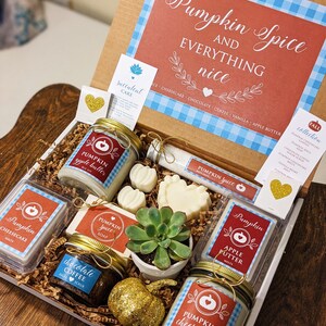 SALE Succulent Gift Box. Pumpkin Spice Fall Box Candles - Etsy